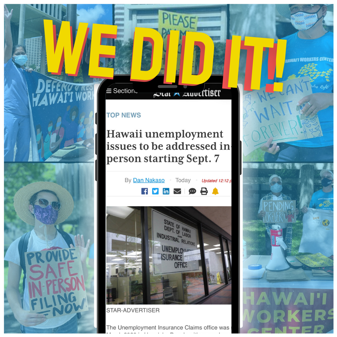 Campaign to Open the Unemployment Insurance Offices – Hawai'i Workers ...